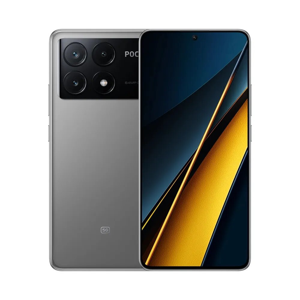 Смартфон Xiaomi POCO X6 Pro 5G 12/256 ГБ, Global, Dual nano SIM, 67W Super Fast Charge, NFC, Gray(серый)