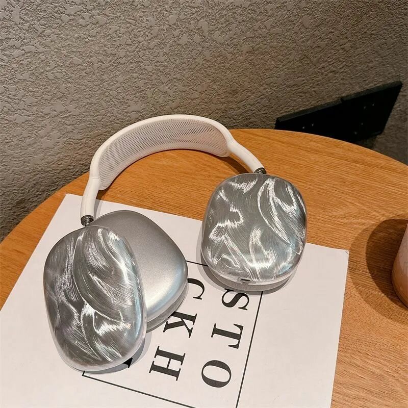 Блестящий матовый красочный чехол для украшения airpods Max, подходящий для гарнитуры Apple Bluetooth, коробки для наушников