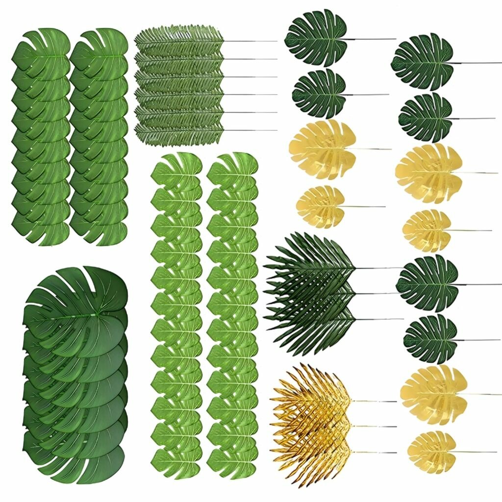 Искусственные листья монстеры для ваз и свадебных приемов
