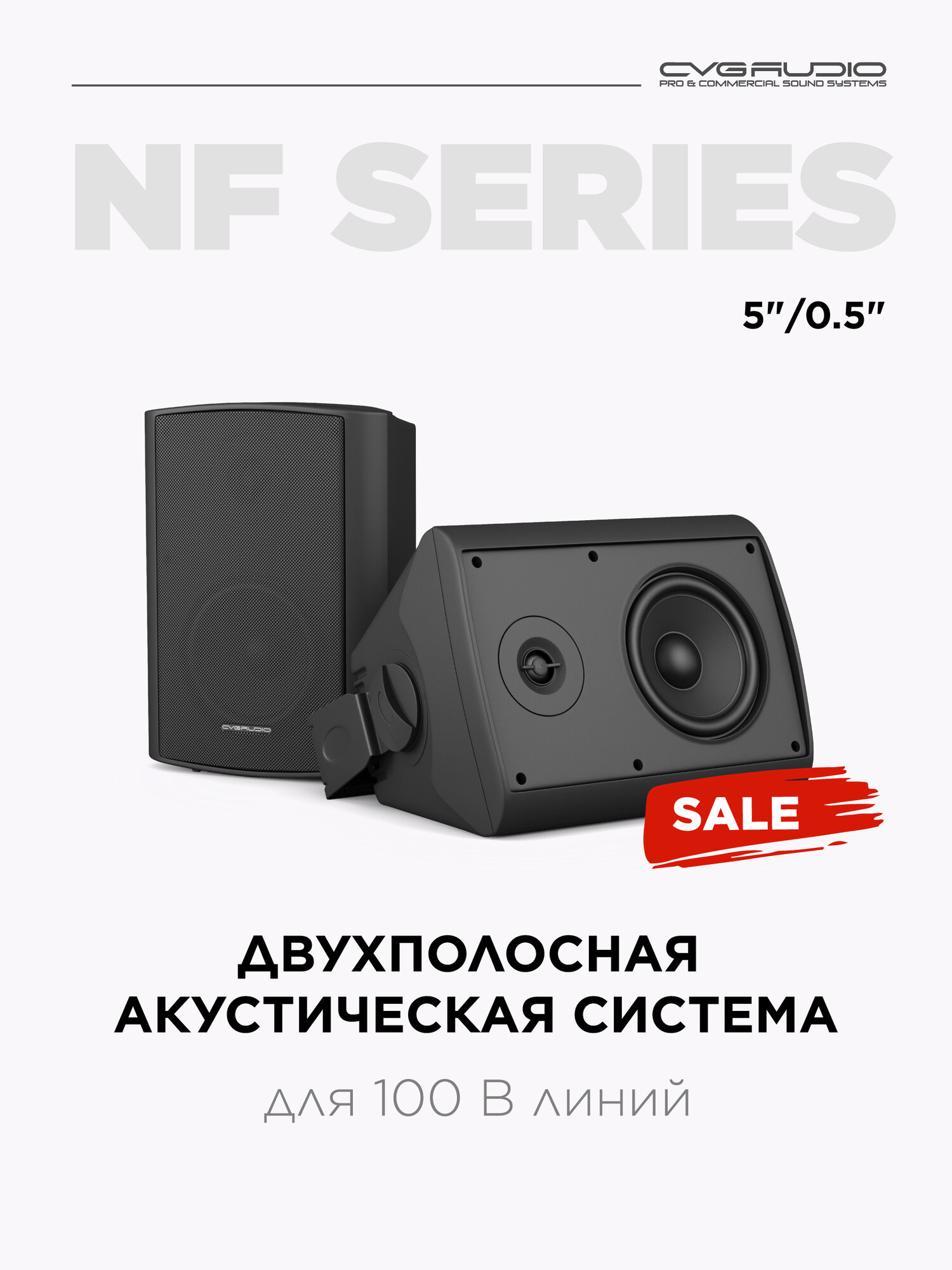 CVGAUDIO NF5TBL Настенная Public Address акустическая система 100V