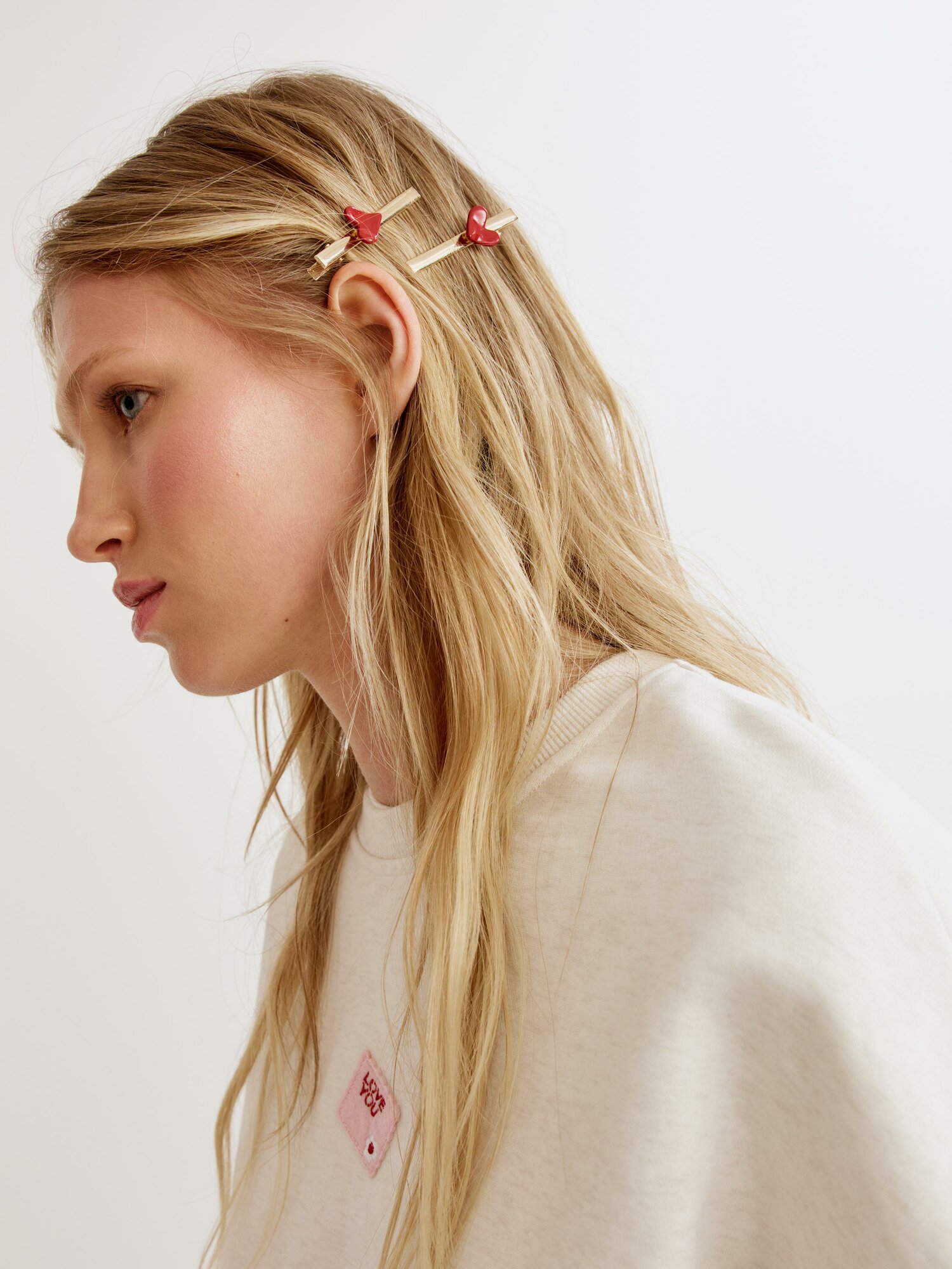 Набор заколок с сердцем, 2 шт.