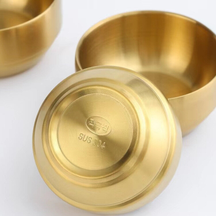 Чаша из нержавеющей стали 304 для домашнего ресторана Корейская двухслойная чаша для лапши быстрого приготовления с