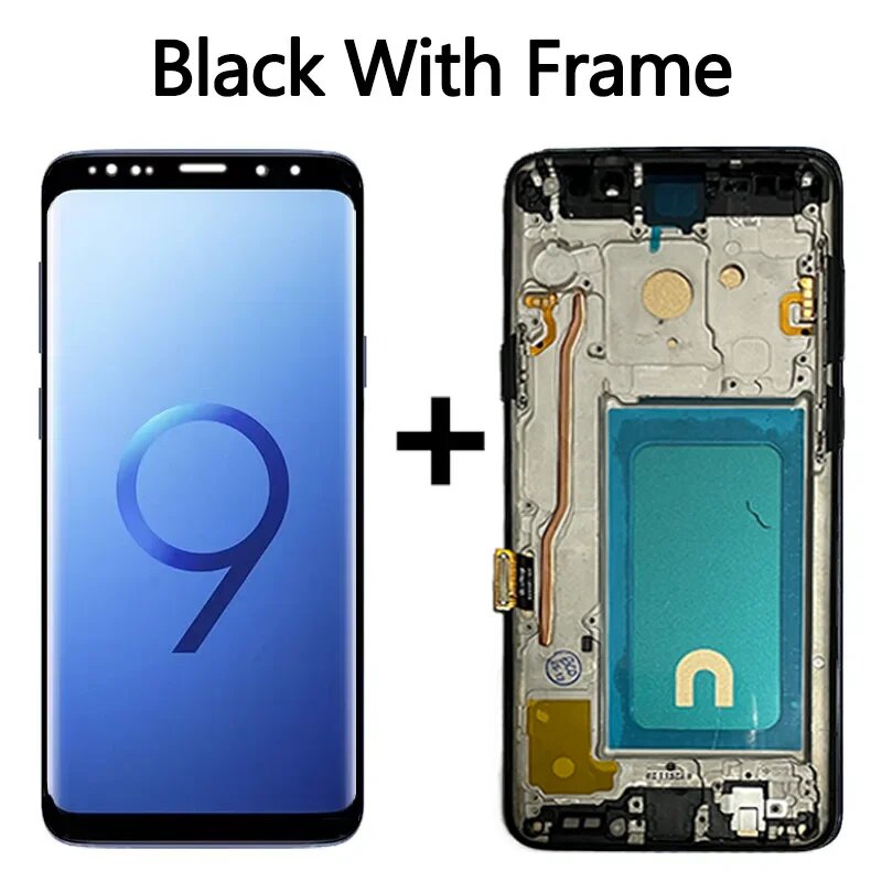 Экран дисплея S9+ для Samsung S9 Plus, ЖК-дисплей, дигитайзер сенсорного экрана G965 G965F G965U G9650, дисплей с рамкой With Black Frame