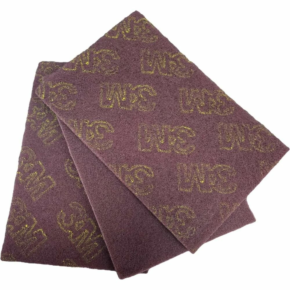 Лист шлифовальный 3М 7447 Scotch-Brite A VFN, бордовый, 152 мм х 230 мм (10 шт/уп) 7447