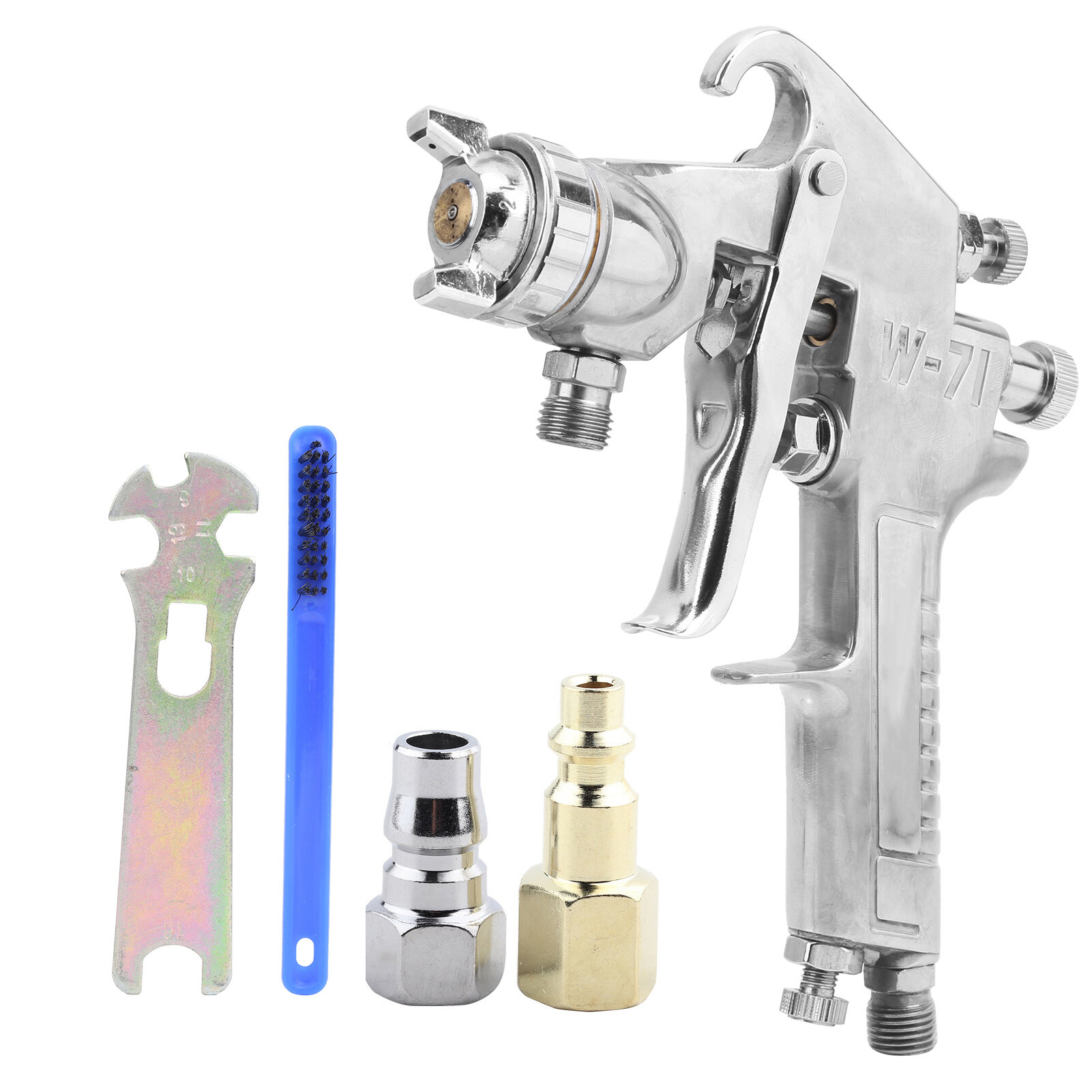 Краскопульт W-71 высокого давления с регулировкой на 360 градусов, распылитель для покраски мебели, диаметр распыления 1,5 мм, американский стиль.