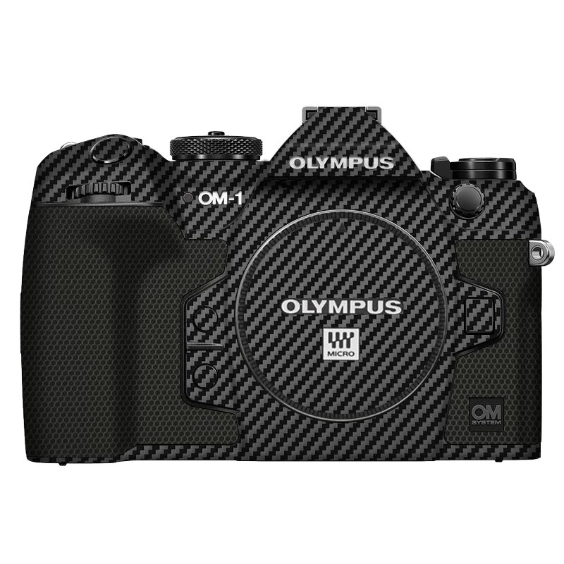 Защитная пленка для камеры Olympus OM-1M2 с текстурой карбонового волокна в черном цвете, 2-е поколение,