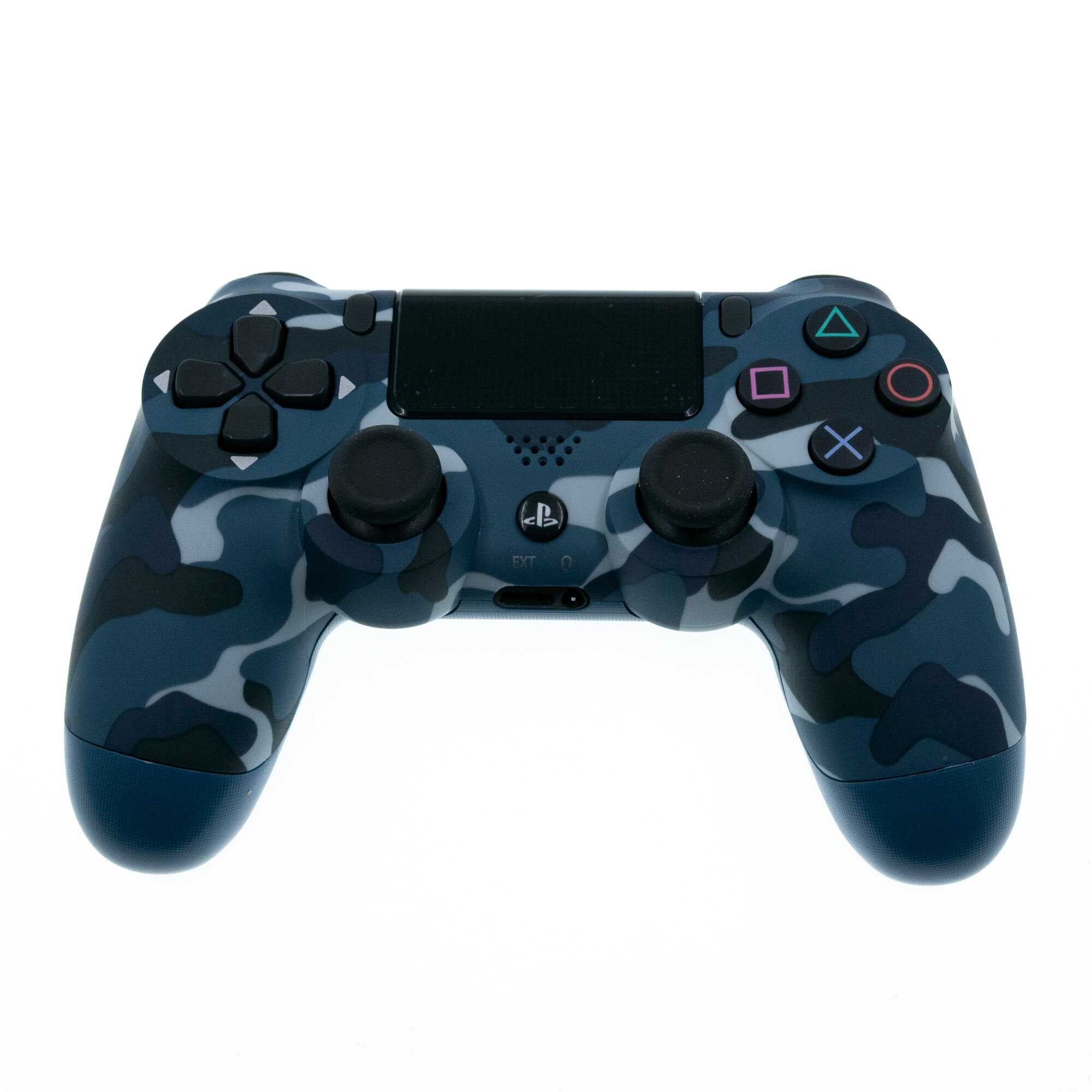Игровой беспроводной геймпад формата PS4, Bluetooth, камфуляж - синий