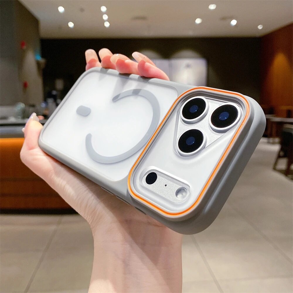Роскошный Прозрачный Магнитный Чехол Из ТПУ Для iPhone iPhone 15 Pro, Серый, Gray