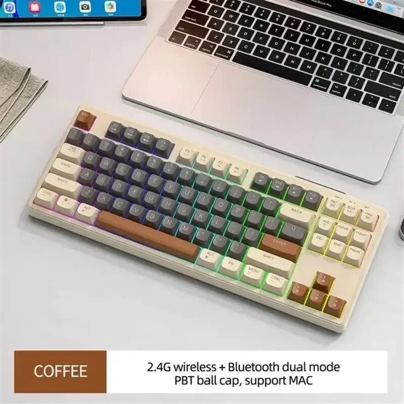 Беспроводная клавиатура Coffee 87 клавиш RGB
