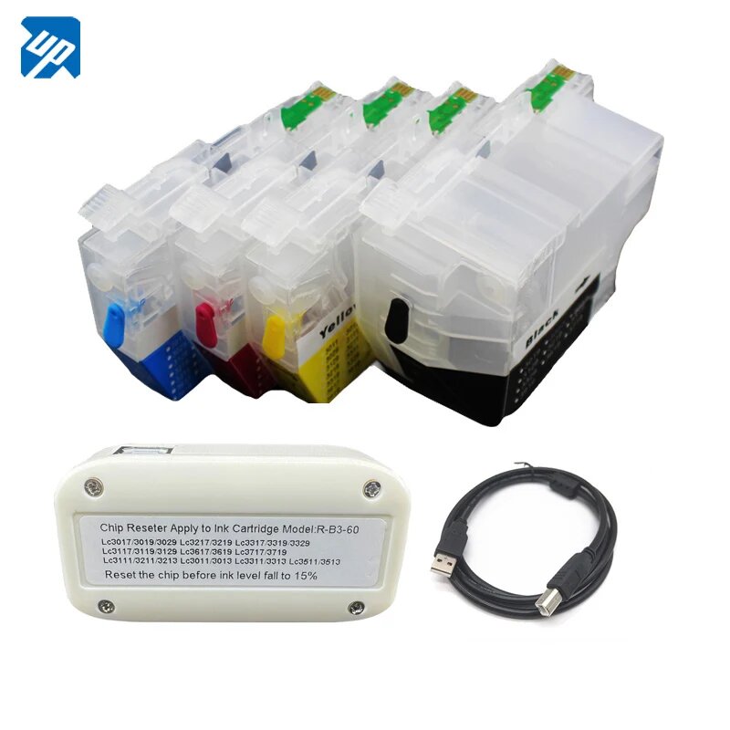 LC3217 LC3219 XL Пустой многоразовый картридж + устройство сброса чипа для Brother MFC-J5330DW J5335DW J5730DW J5930 J6530 J6935 j6930