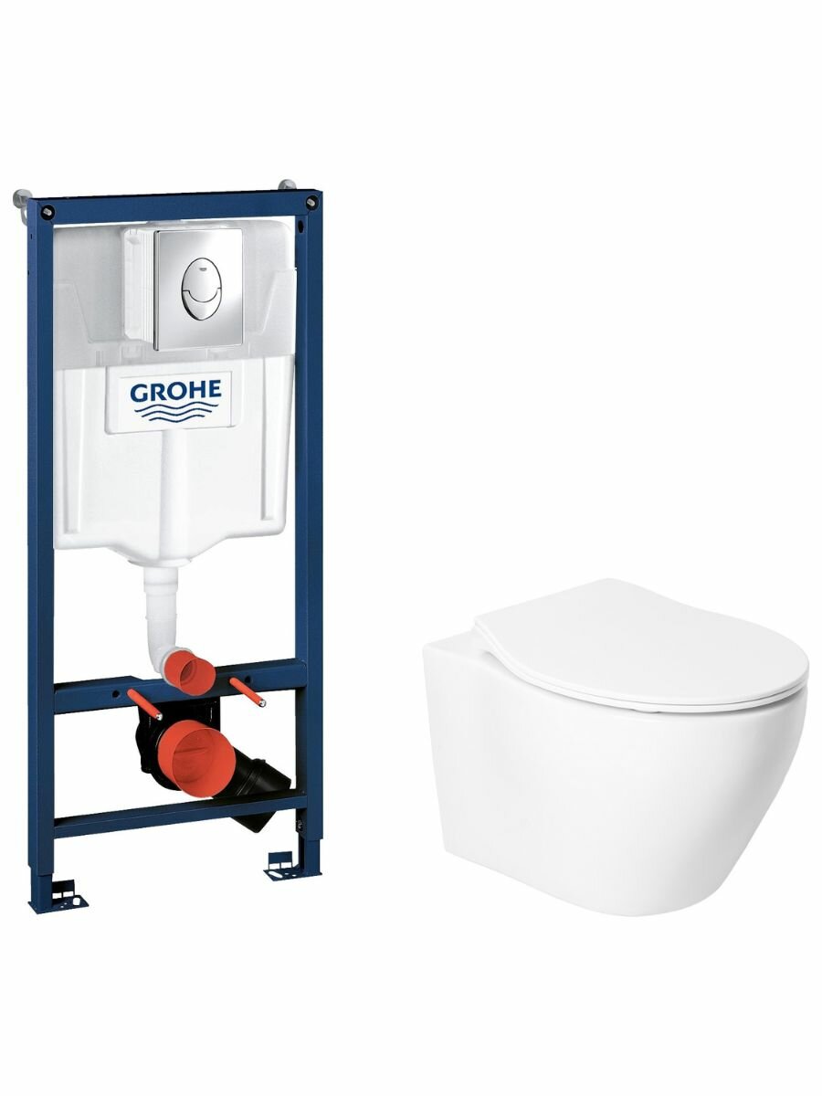 Инсталляция с унитазом комплект Saniteco KW-99046 + GROHE Rapid SL 38721001