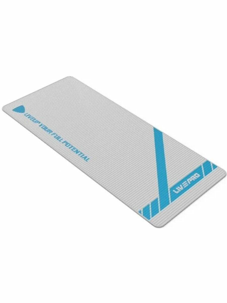 Гимнастический коврик LivePro NBR Sports Mat, 185x80x1 см, серый/синий NL LP8228 00-00-00