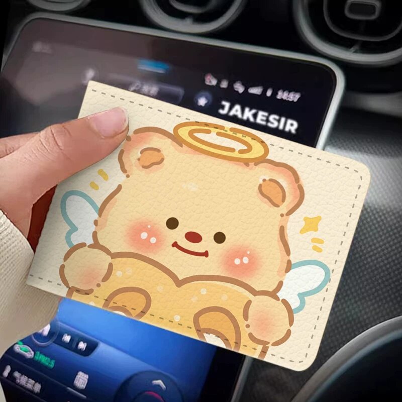 Масло-медведь для девочек, водительские права, водительские права, защитный чехол «два в одном», милый водительский