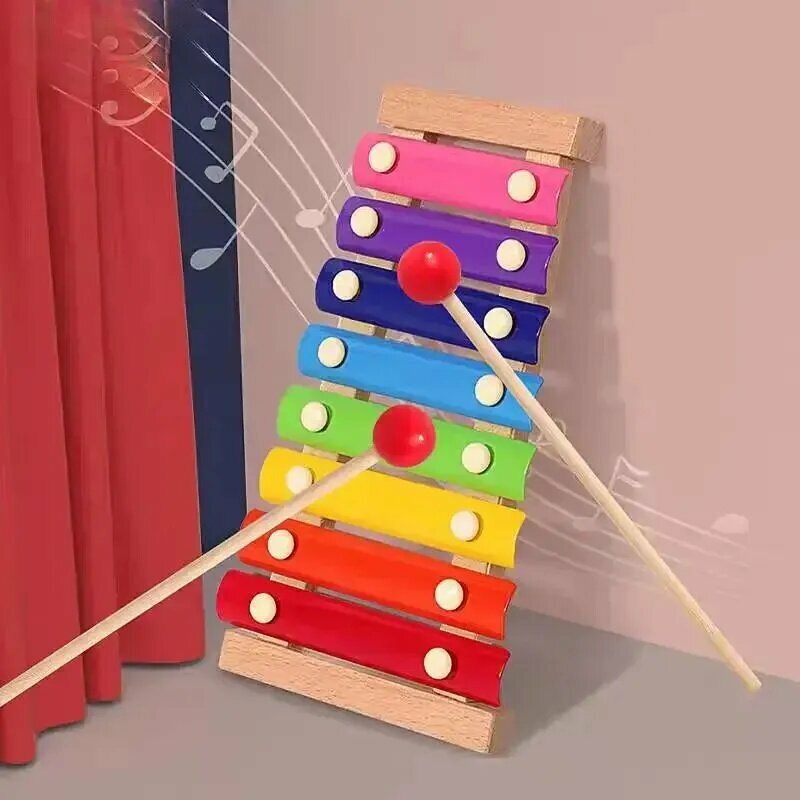 Ксилофон детский. Музыкальные инструменты детские / Металлофон для малышей/ Деревянные развивающие игрушки от 3 лет