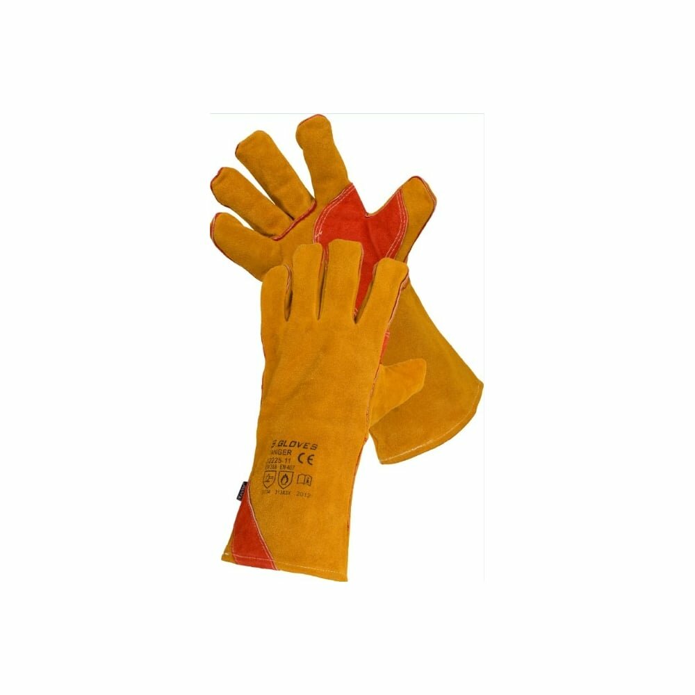 Спилковые пятипалые краги S. GLOVES TANGER