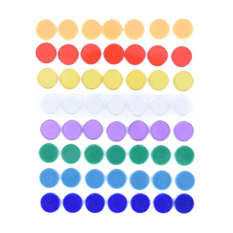100 шт, разноцветные пластиковые маркеры для игры в бинго, 1,5 см