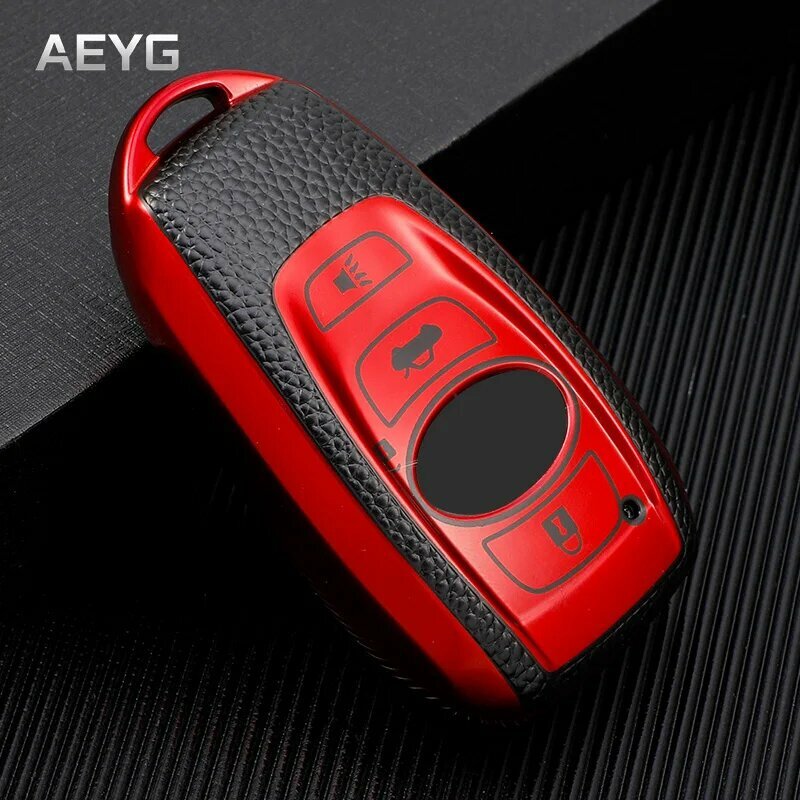 Кожаный чехол для автомобильного ключа из ТПУ для Subaru Forester XV Outback BRZ WRX STI Legacy Impreza Crosstrek защитные аксессуары для ключей Red only case
