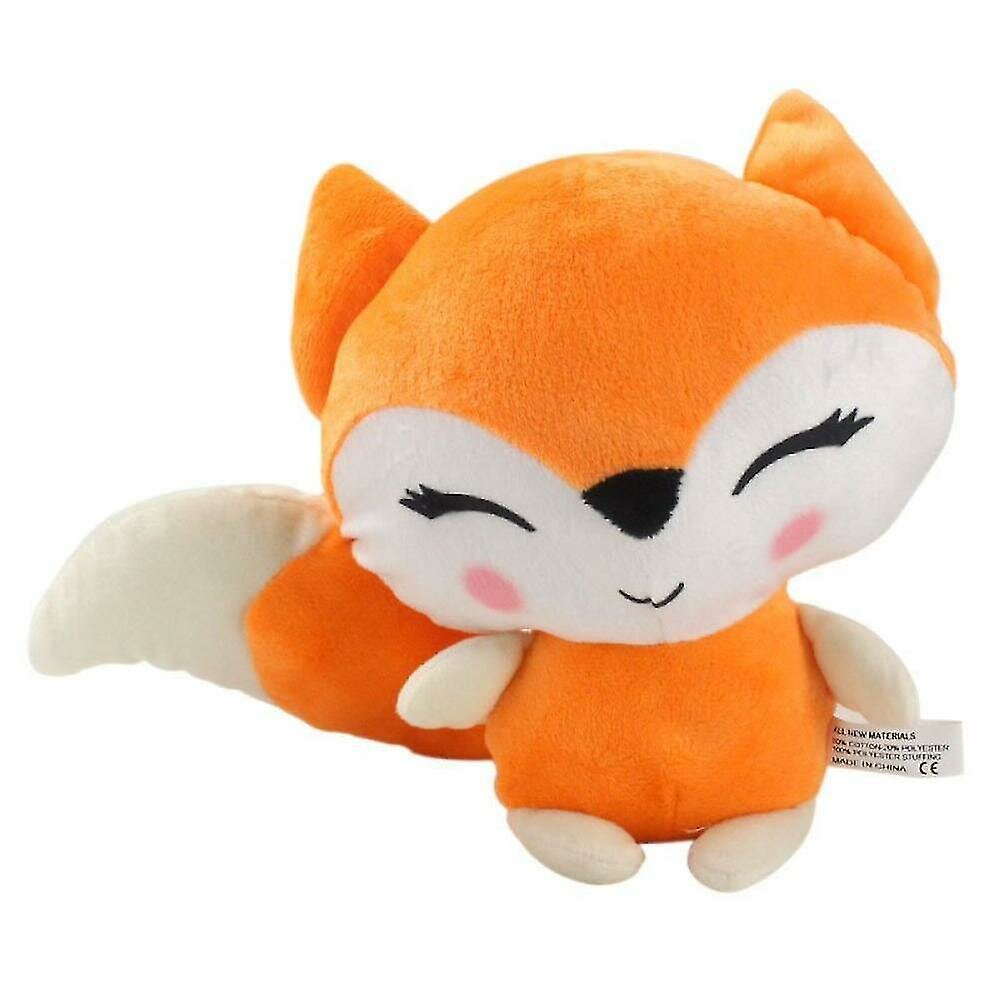 Вышитые животные 24 см Kawaii Fox вышившие игрушки мягкие вышившие животные кукла Flush подушка день рождения рождественский подарок для девочек детей (желтый)