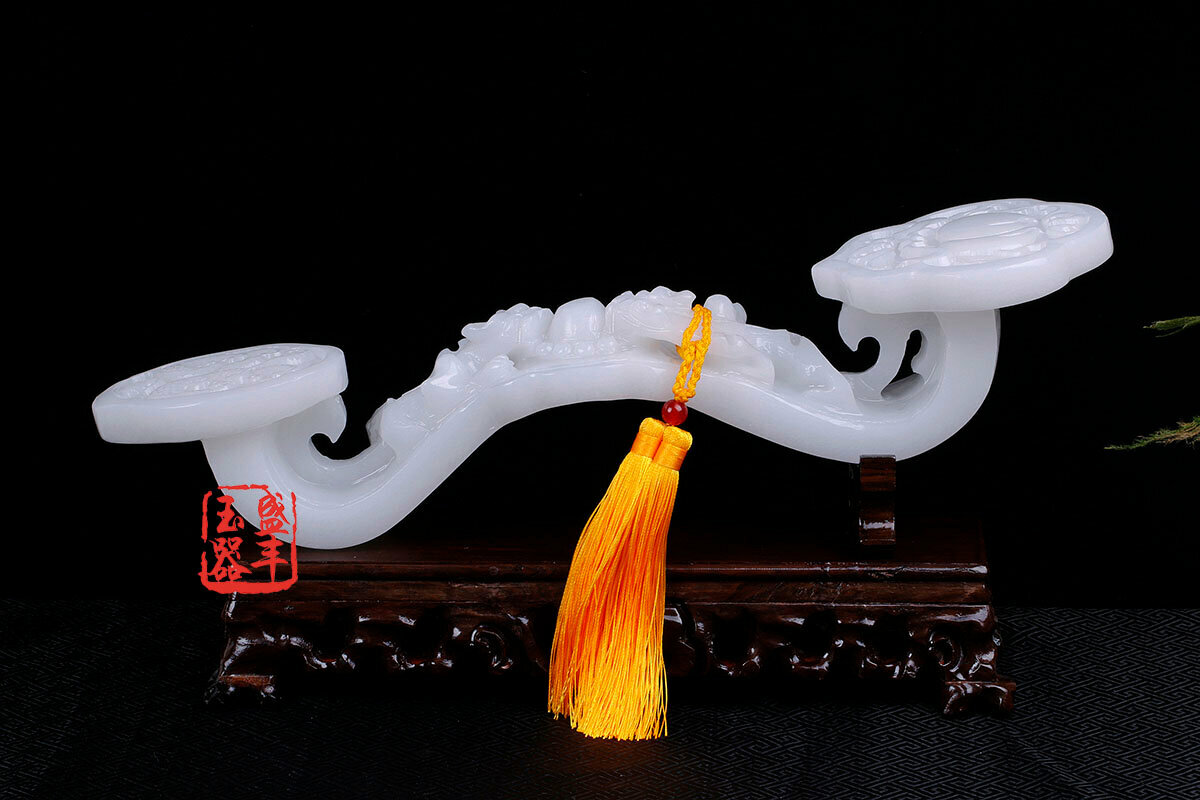 Натуральный афганский белый нефритовый пиксиу руйи орнамент для дома и офиса, декоративный подарок из нефрита