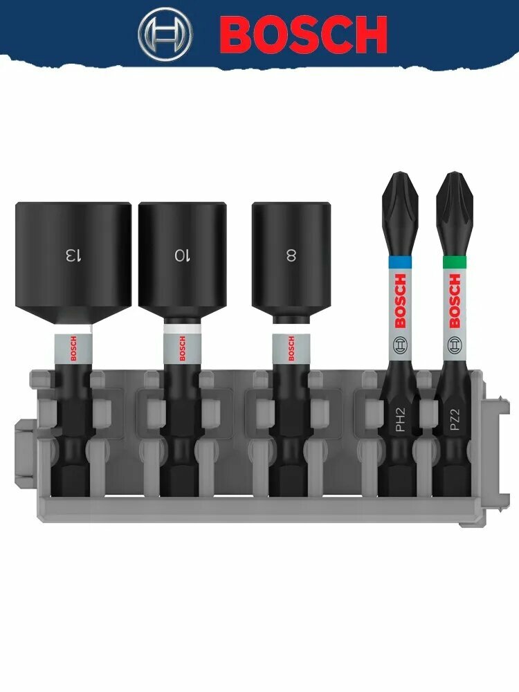 BOSCH 2608522350 PRO Ударная отвертка Набор бит и головок Торцевой ключ 5 шт. PZ/PH 55 мм Насадки для инструментов
