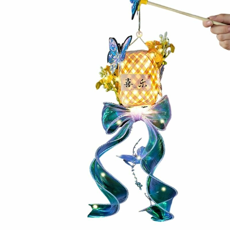 Фестиваль середины осени Фонари ручной работы с антикварными украшениями Бамбуковые фонари-Стиль 2