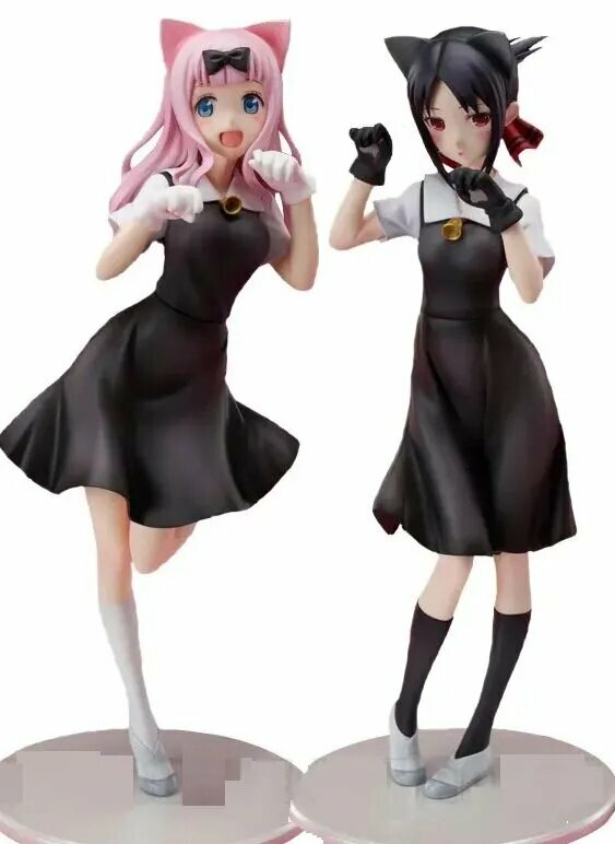 Набор фигурок Госпожа Кагуя: В любви как на войне Тика, Кагуя / Kaguya Shinomiya, Chika Fujiwara (22см, пакет)