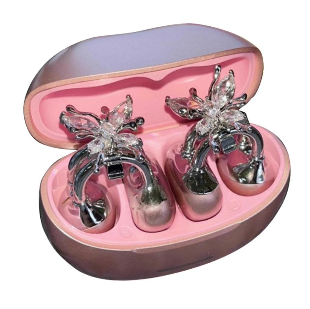 Блестящий бабочка-зажим для наушников