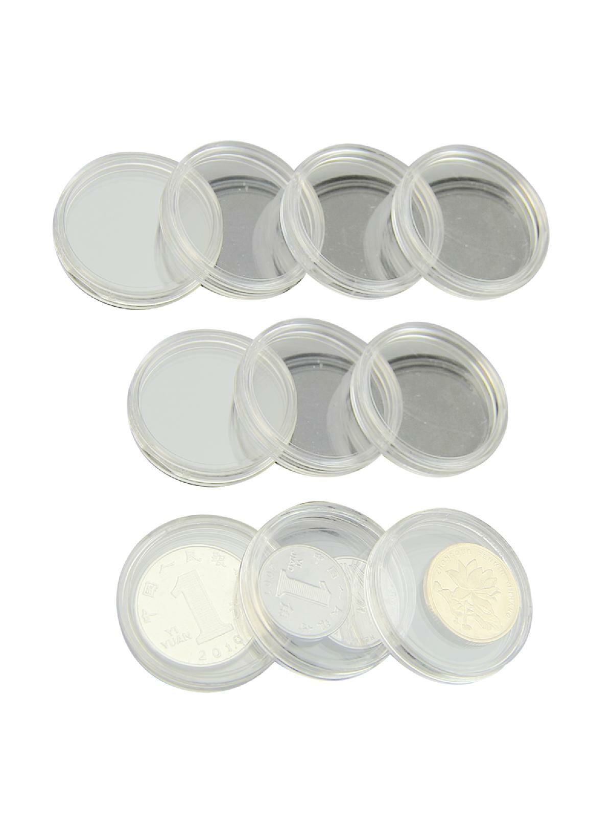 Горячие 10шт 28 мм Прозрачные Круглые Футляры Для Хранения Монет, Капсулы, Держатель Из Круглого Пластика