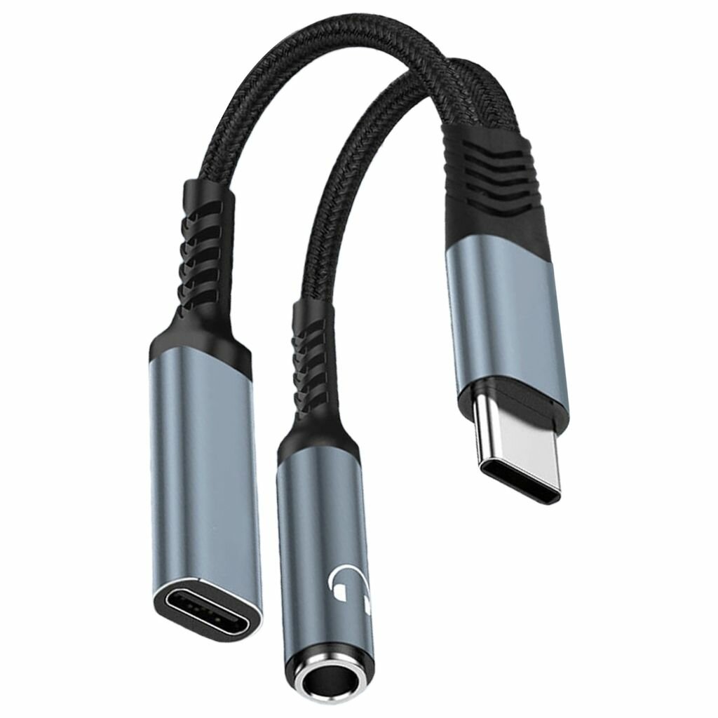 Универсальный кабель USB-C к 3.5 мм с зарядкой 60WPD для автомобильных колонок