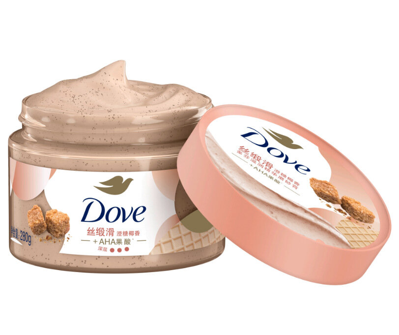 Скраб для тела Dove Гранат/Сакура/Ченгтан/Лаймовый мороженое Увлажняющий 280Г