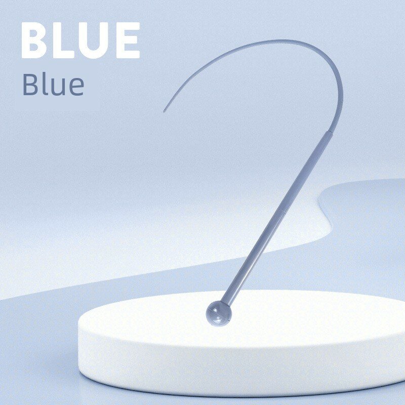 Раскладная игрушка для кошек с имитацией хвоста и птичьим звуком, синий цвет, интерактивная игра для кошек