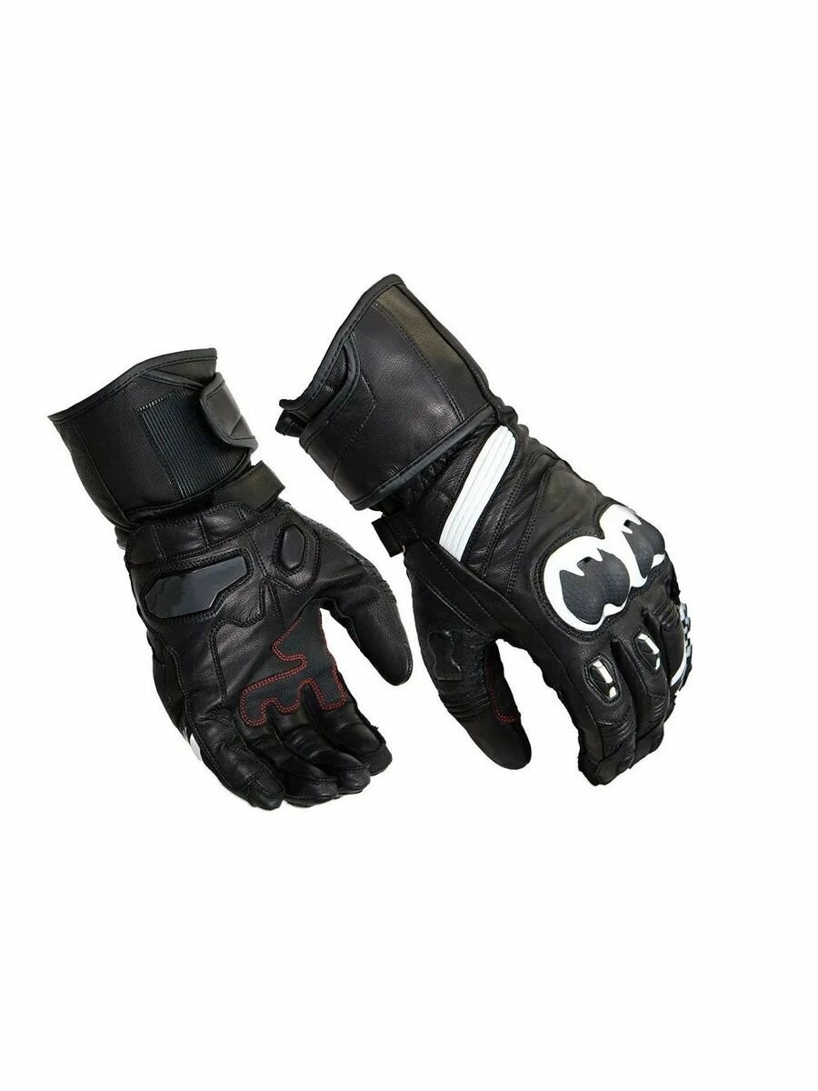 Перчатки кожаные Scout Carbon Черный/Белый