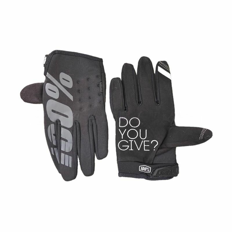 Термоцикловые перчатки с усиленными костяшками для BMX и даунхилла, Черный - XL