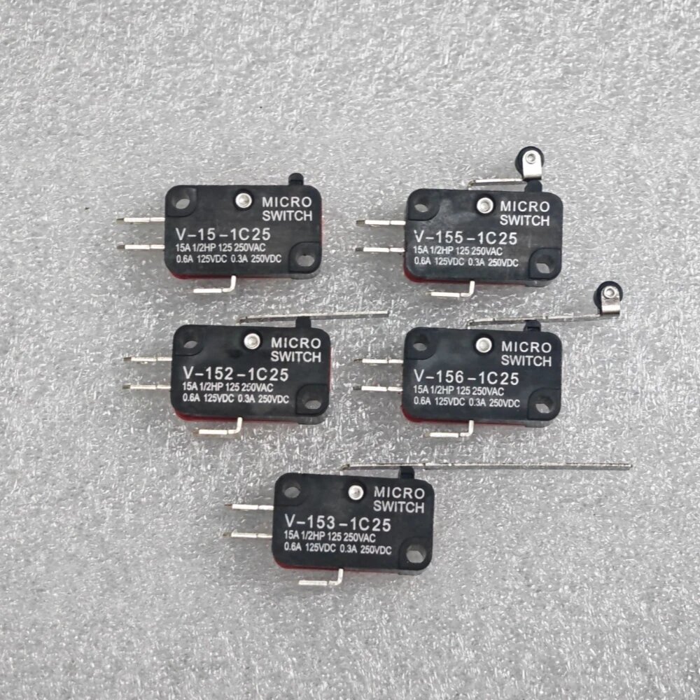 5 шт./лот микропереключателей V-15-1C25 V-152-1C25 V-153-1C25 V-155-1C25 V-156-1C25 V-155-1C25