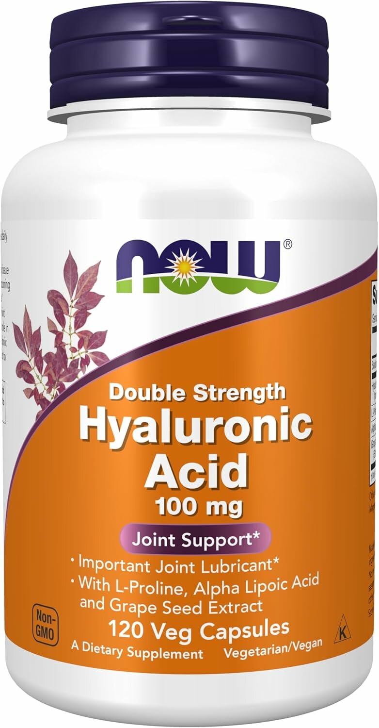 NOW Hyaluronic Acid 100 mg 120 veg capsules (гиалуроновая кислота)