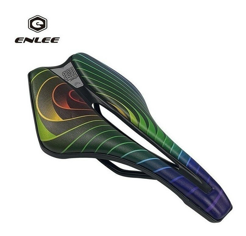 Седло велосипедное Enlee DS-30K фитнесс/спорт, MTB, с цветным принтом, унисекс.