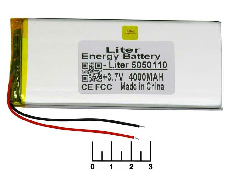 Аккумулятор 3.7V 4A 110*50*5 Lithium polymer 5050110