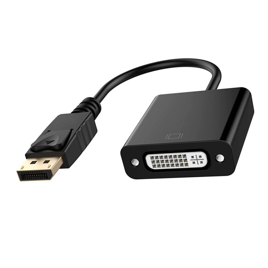 Адаптер DisplayPort to DVI с позолоченными разъемами 1080P60 Гц для мониторов и проекторов