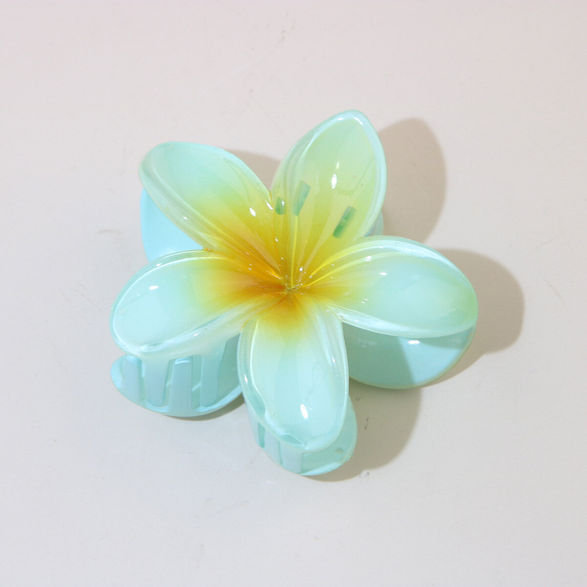 Европейская и американская кросс-бордерная цветная заколка для волос с плюмерией, цветочная зажимная заколка, винтажная элегантная полузажимная заколка для женщин, заколка для затылка в виде акулы