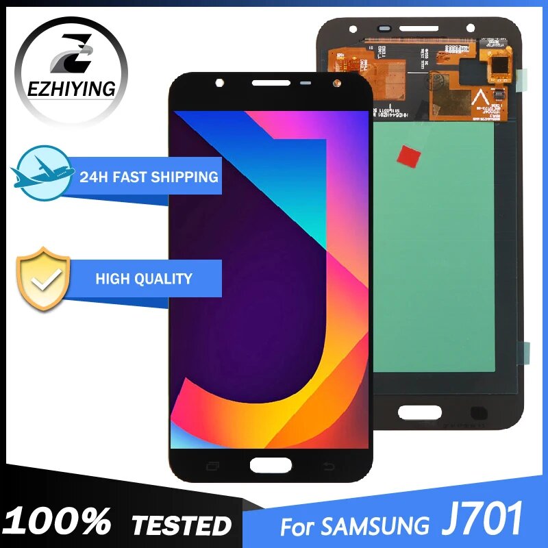 Для Samsung Galaxy J7 Nxt J701 OLED ЖК-дисплей, сменный преобразователь сенсорного экрана OLED Black