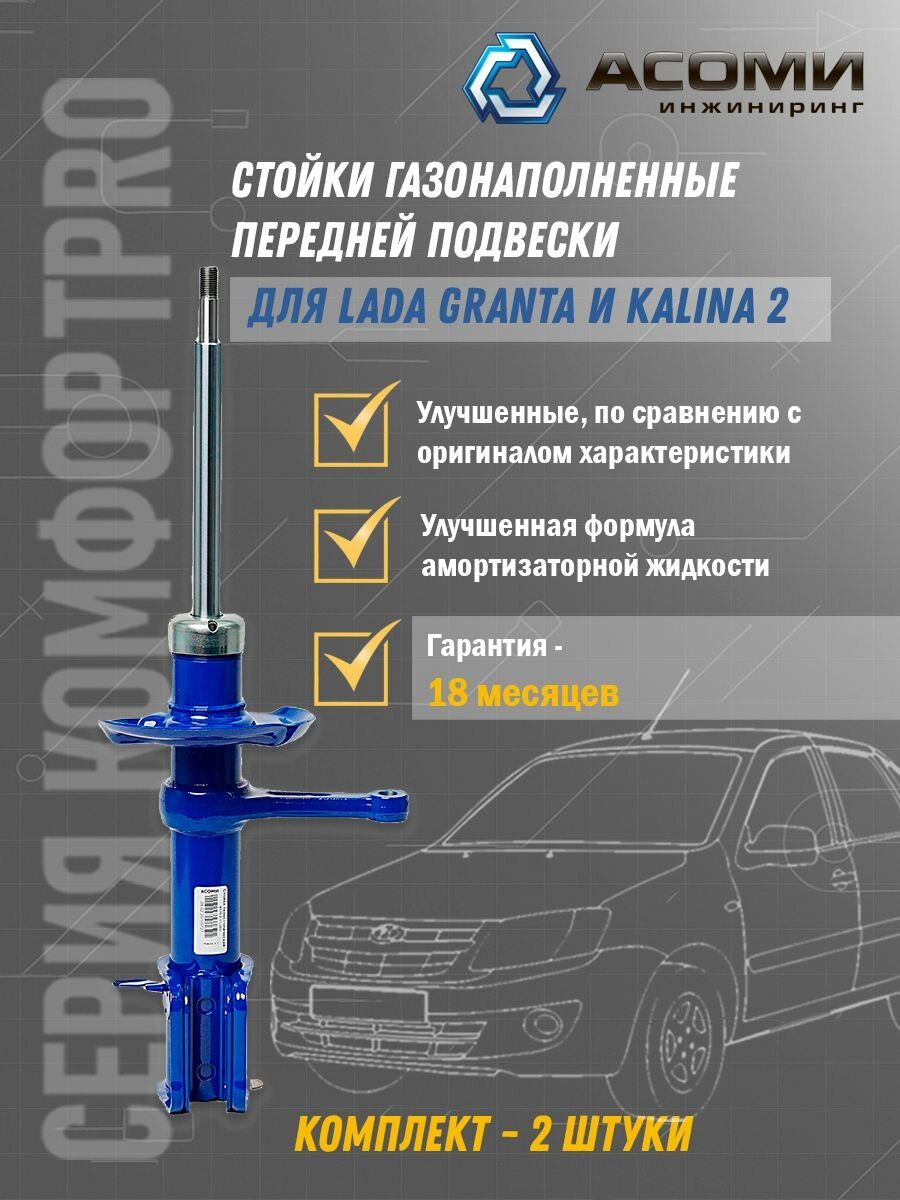 Стойки передние ВАЗ/ лада Гранта 2190; 2191; Лифтбек/ Калина 2- 2192; 2194/ Датсун