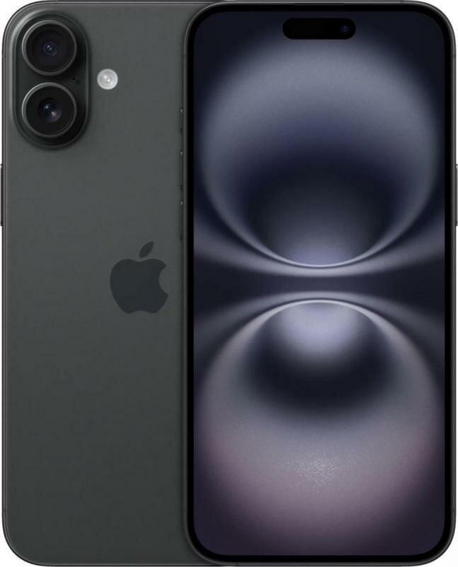 Смартфон Apple iPhone 16 Plus SIM+eSIM 256 ГБ Black EU версия nano-SIM + eSIM