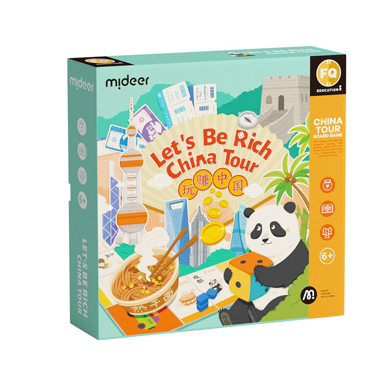 Детская настольная игра по географии Mideer, настольная игра по финансовой интеллекту, детская игра по путешествию по Китаю, настольная игра по денежной силе, игрушка для родителей и детей