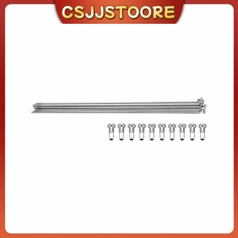 10 шт. спицы 14G, нержавеющая сталь, J-образные, 193 мм