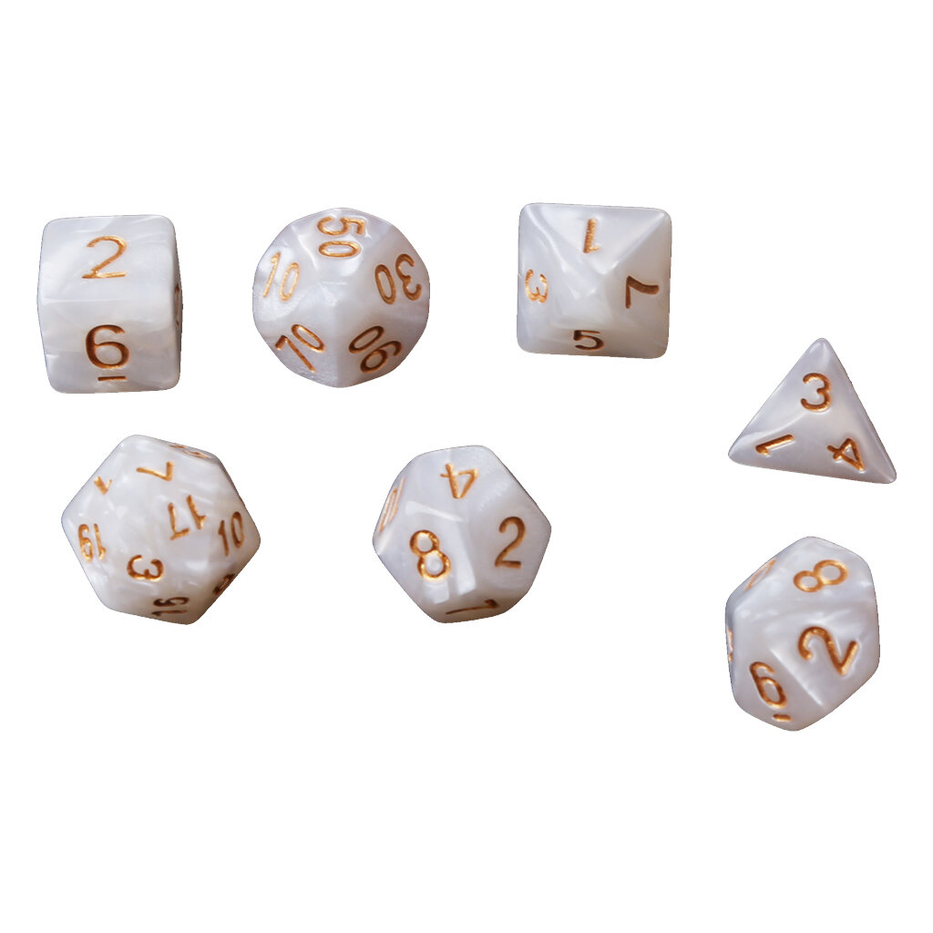 7x чернокодный D4 D6 D8 D10 D12 D20 RPG Poly Game Set