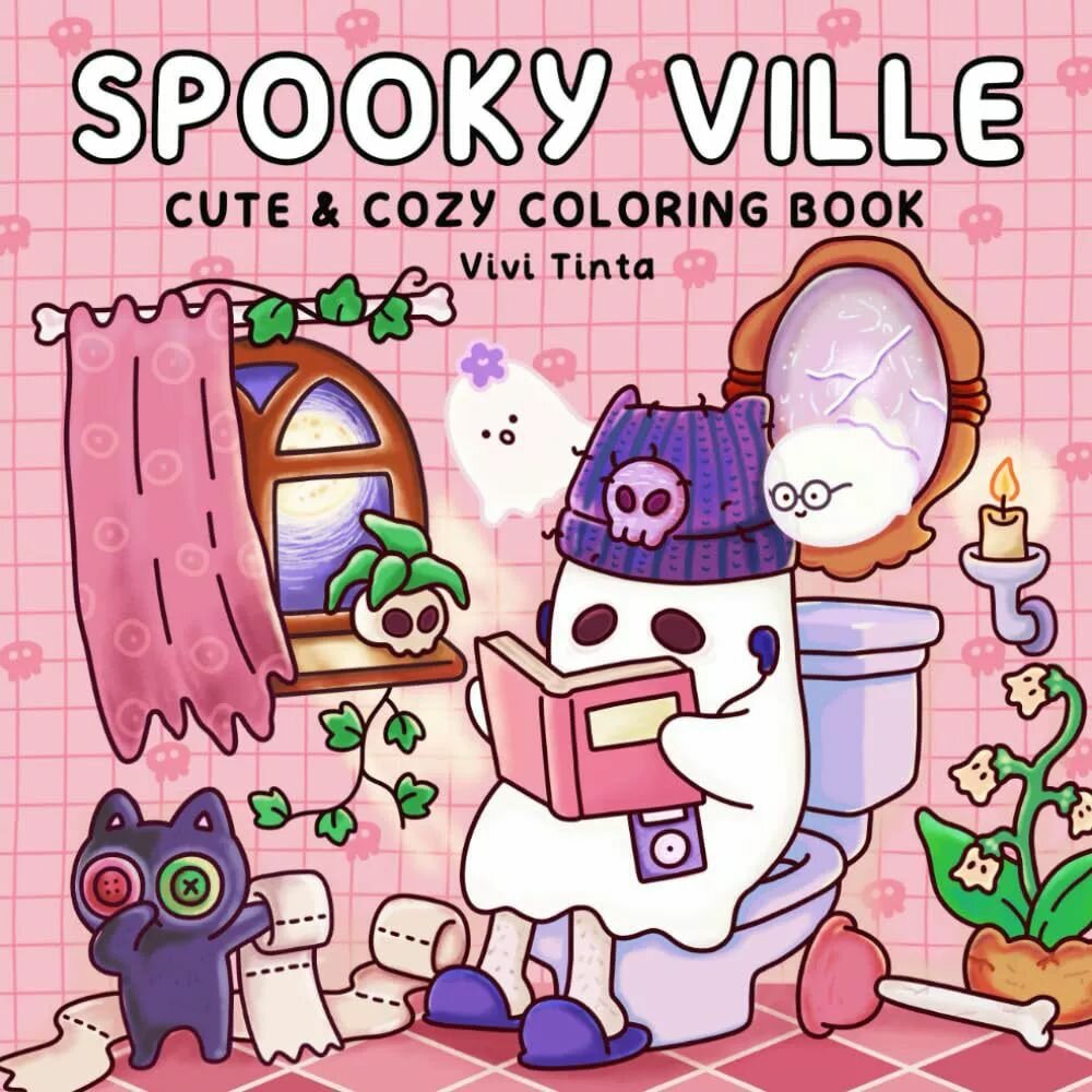 Раскраска антистресс для взрослых и подростков Coco Wyo -Spooky Ville 151