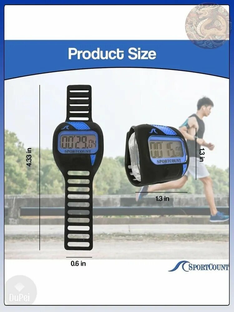 Водонепроницаемый (40м) кольцевой секундомер для плавания Счетчик кругов с 3-летним сроком службы батареи