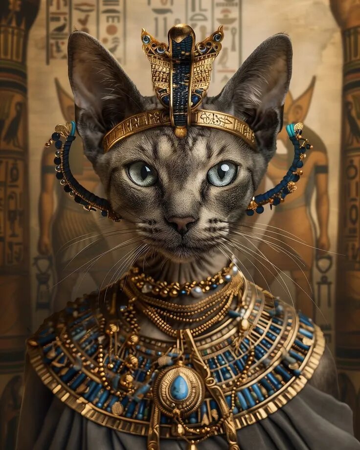 Алмазная Мозаика "сфинкс, Кот" 40*50 См, Безрамная, Идеальна Для Дома, Украшения, Подарков.