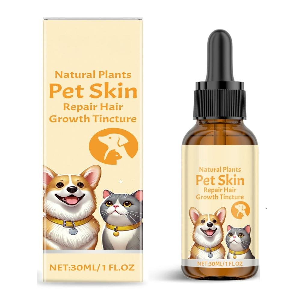 Восстанавливающие капли для кожи и роста шерсти с витаминами и экстрактом алоэ, 30 мл