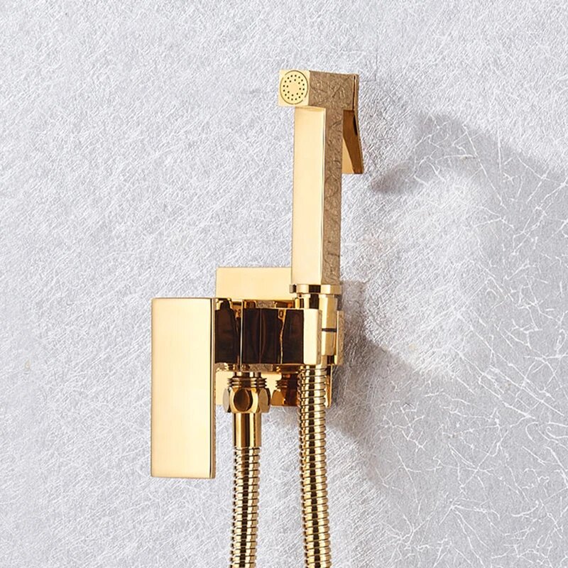 Матовый черный смеситель для биде Uythner Gold C